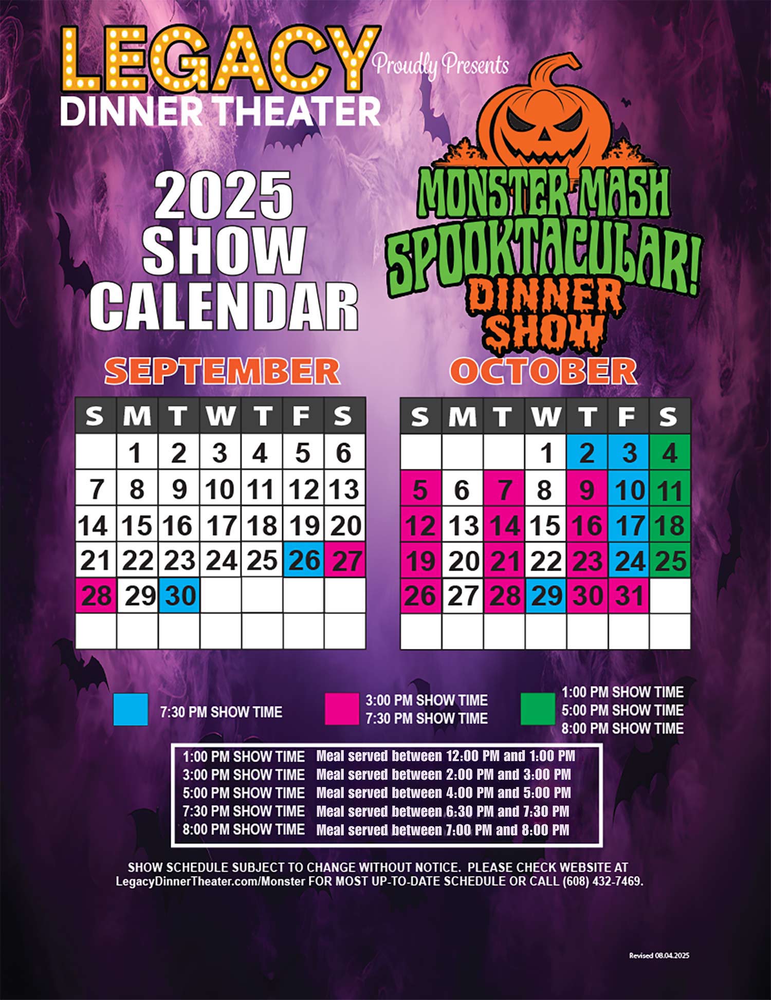 Monster Mash Spooktacular | Legacy Dinner Theater